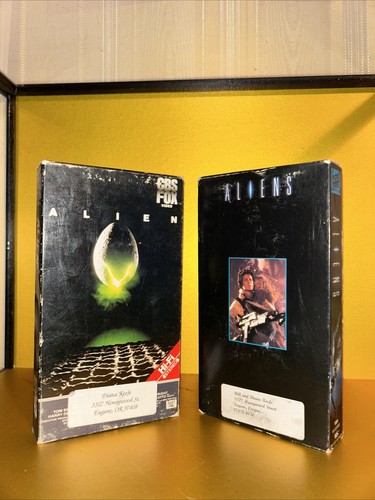 Alien & Aliens CBS FOX Vhs Movie Tape Sci-fi Film 1984 & 1992 Sigourney ...