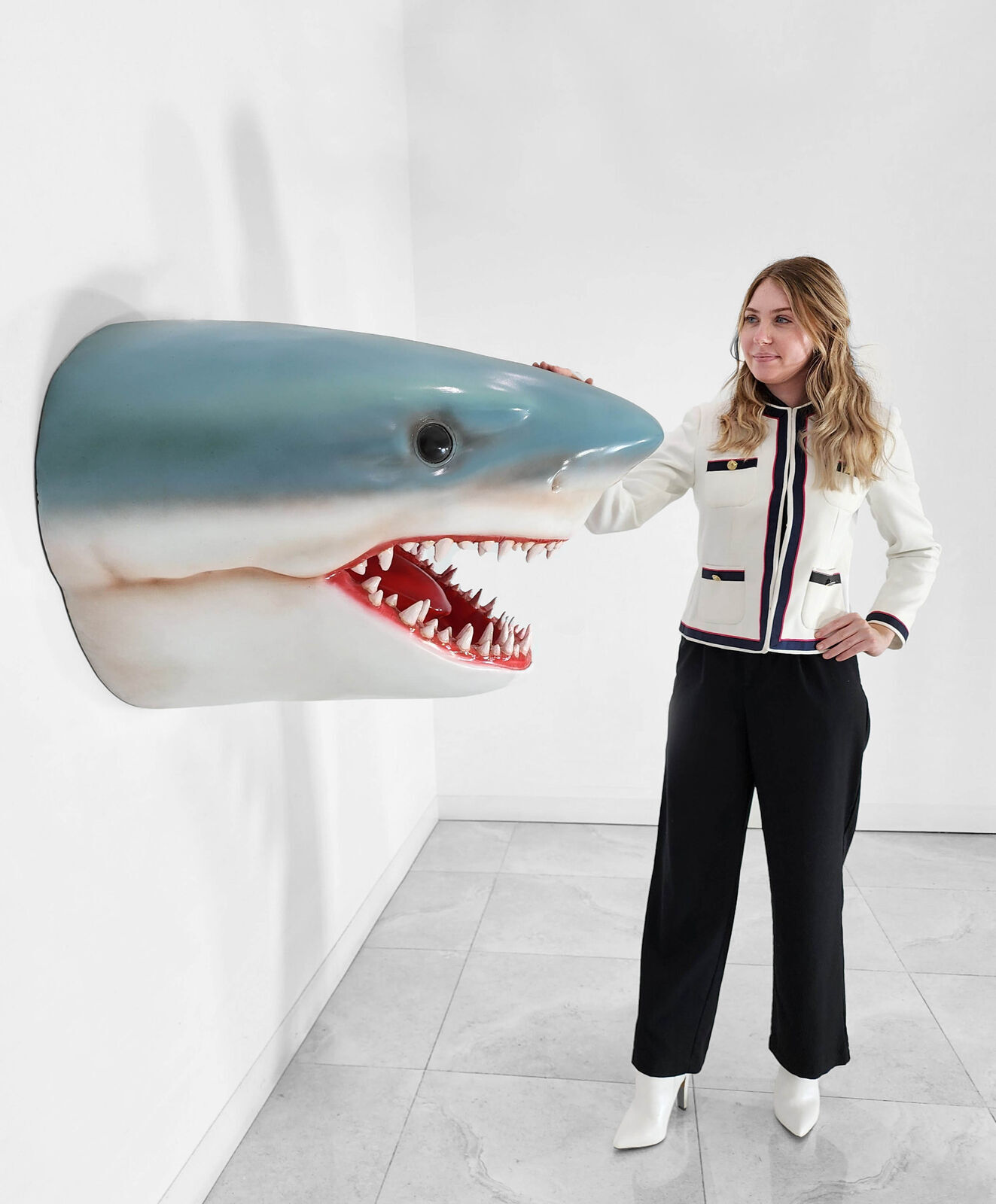 Shark - Shark Statue - Shark Head - Life Size Shark Head - Wall Mount ...
