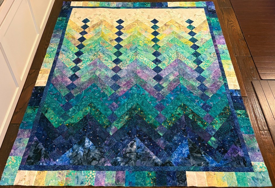 BATIK ~ French Braid ~ Lap Quilt Top 51" X 58 1/2" Made in NC | eBay