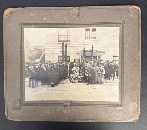 ANTIQUE POSTMORTEM CABINET CARD OPEN CASKET - RAKOCZY HALL - Easton, PA ...