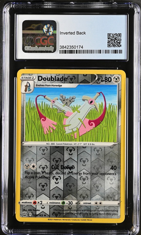 ERROR INVERTED BACK 2021 Battle Styles #106/163 Doublade 8.5 CGC ...
