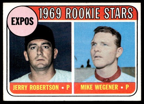 1969 Topps #284 Jerry Robertson / Mike Wegener RC Baseball Montreal ...