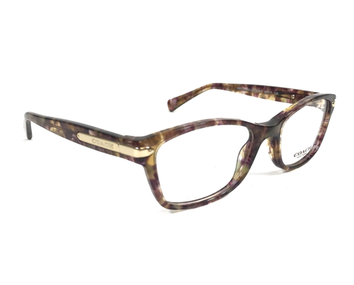 Coach Eyeglasses Frames HC6065 5287 Confetti Light Brown Gold Full Rim ...