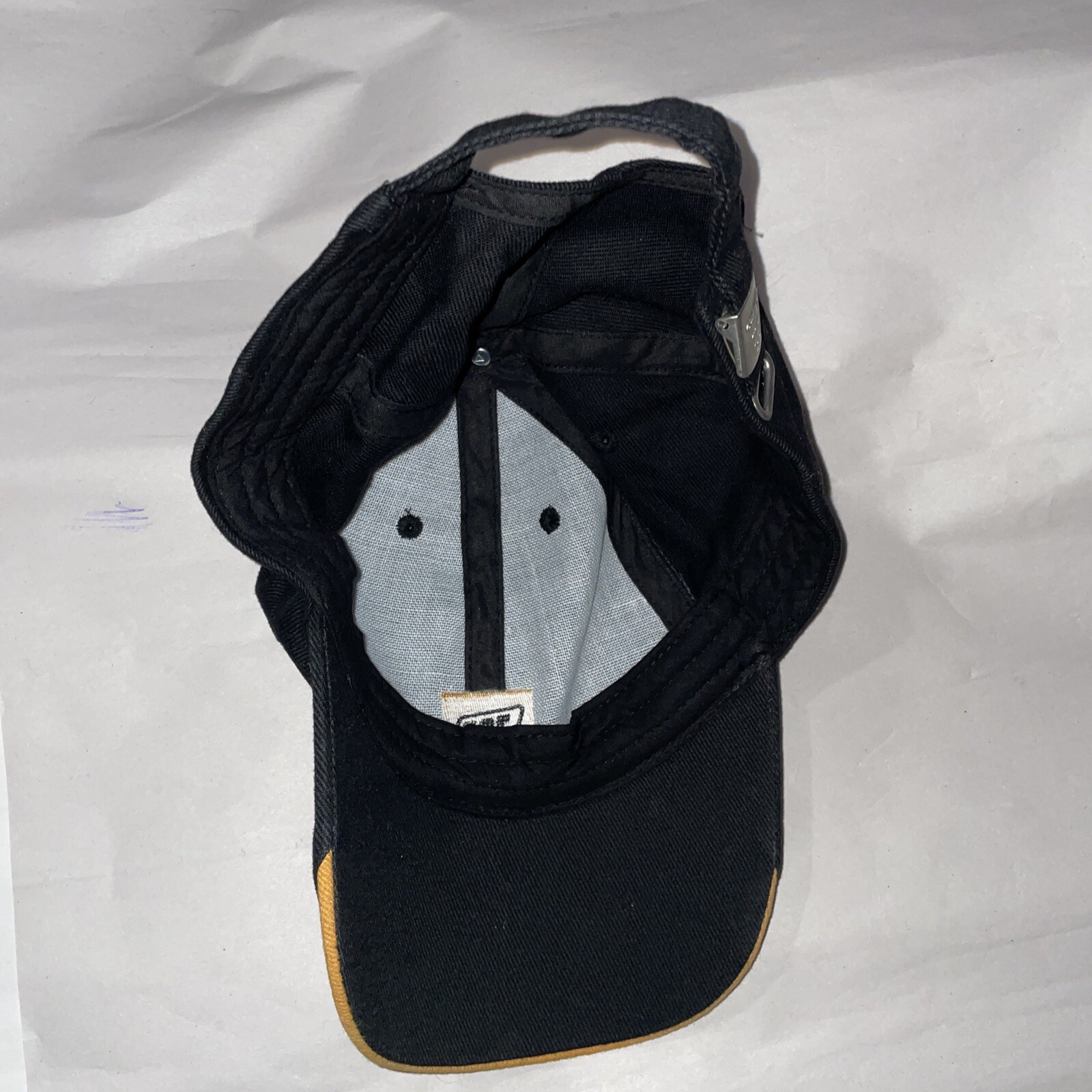 Men's JCB Strapback Hat Black With Yellow Adjustable Baseball Cap | eBay