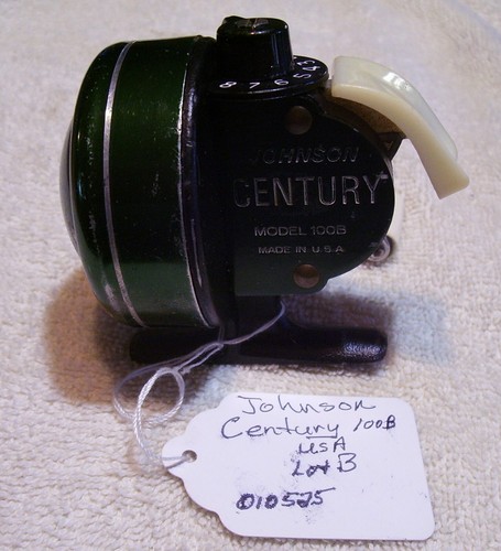 010525 VINTAGE JOHNSON CENTURY 100B REEL SEE REEL TAG LOT B VERY NICE ...