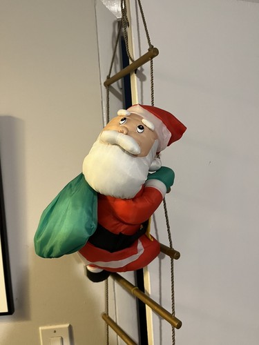 Vintage Christmas 9 Ft Climbing Rope Ladder Nylon Santa, Reindeer, Elf ...