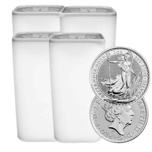 Lot of 100 - 2023 U.K. 2 Pound Silver Britannia .999 1 oz BU | eBay