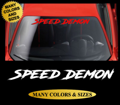 SPEED DEMON Windshield Vinyl Decal Stickers Graphic JDM Racing Car ...