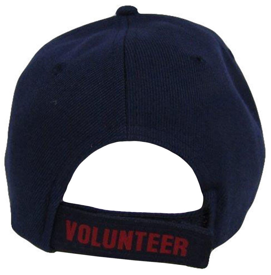 Navy Blue Volunteer Firefighter Fire Fighter Department Flames Baseball ...
