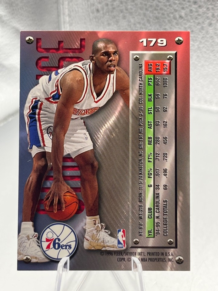 Jerry Stackhouse 1996 Fleer Skybox Metal Rookie Card #179 | eBay