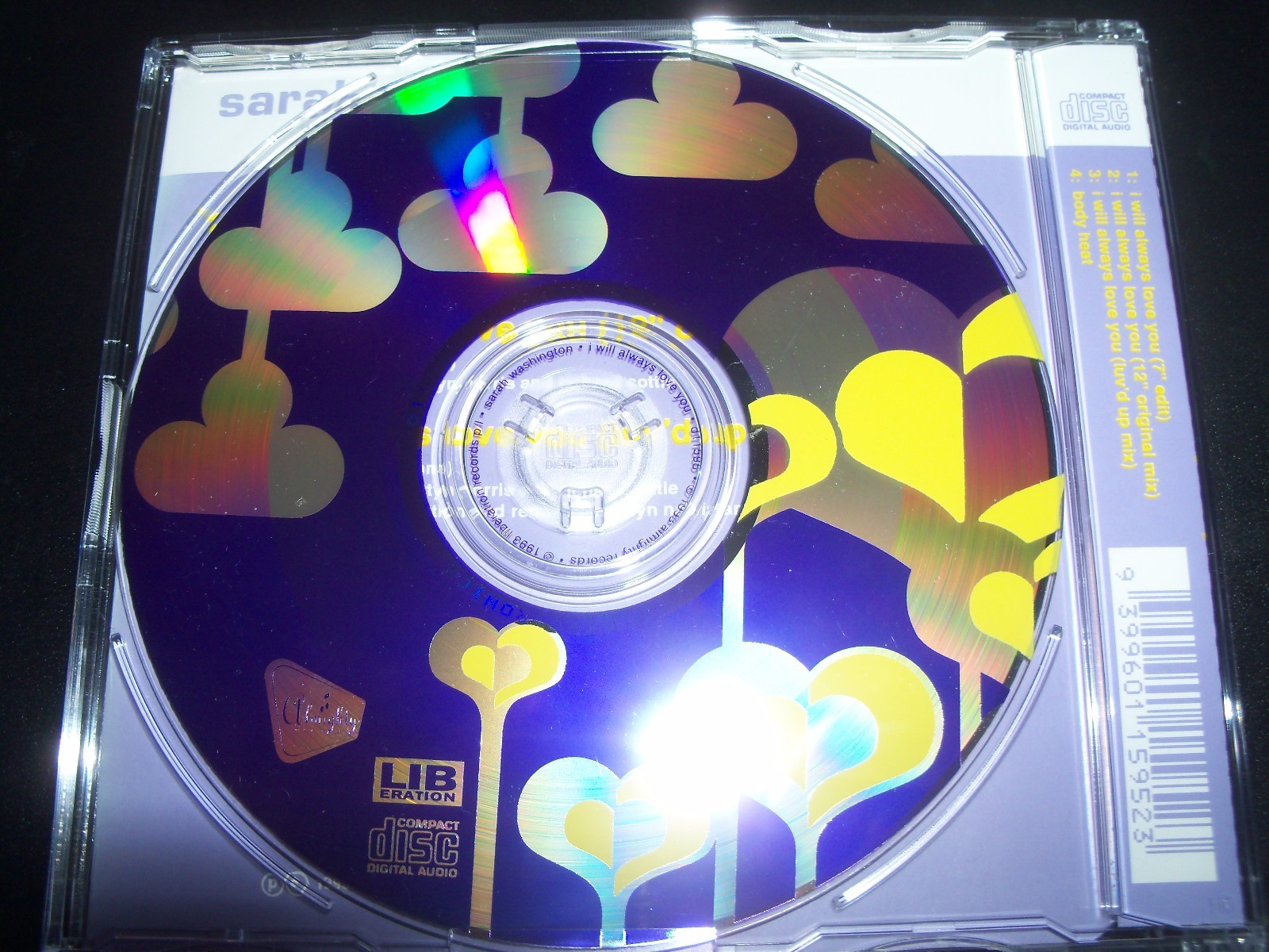 Sarah Washington ‎– I Will Always Love You AustRemixes CD Single (b25/3 ...