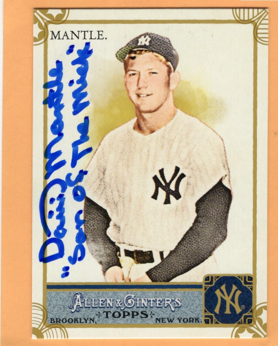 Autographed David Mantle son of the Mick Mickey Mantle 2011 Card Free ...