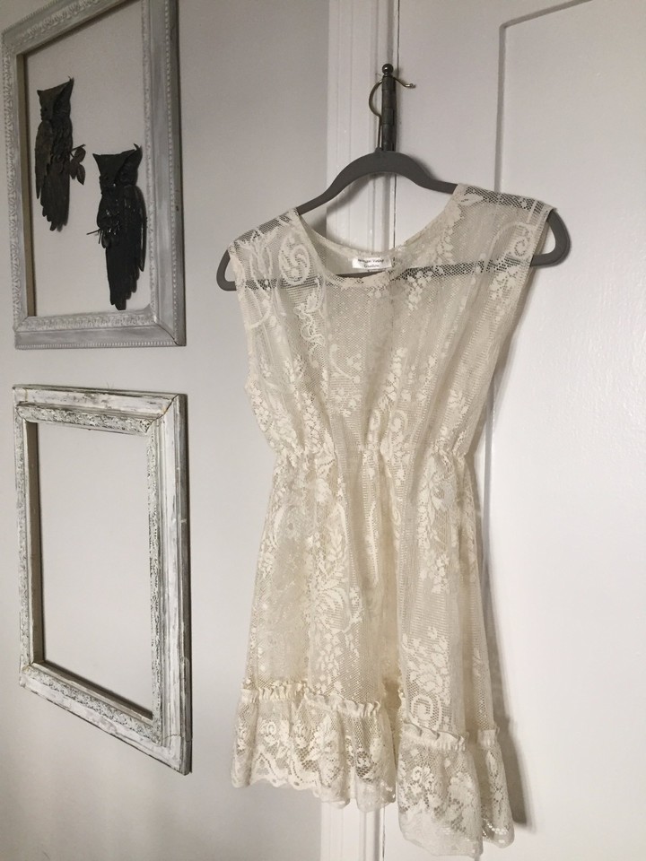 Rare Women's Vintage Cream Lace Top/dress tunic Size Small | eBay
