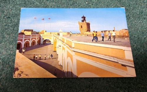 Vintage EL MORRO FORTRESS Postcard San Juan Puerto Rico Used Crazy ...