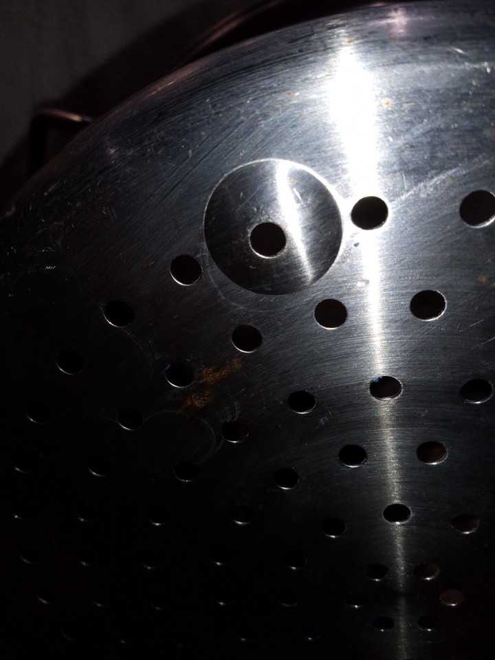 large stainless steel in pot colander and strainer 10 inch by7.5 inch ...