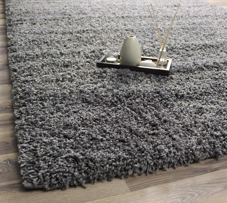 X LARGE GREY SHAGGY RUG SOFT FLUFFY PLAIN THICK 5CM FLOOR CARPET RUG ...