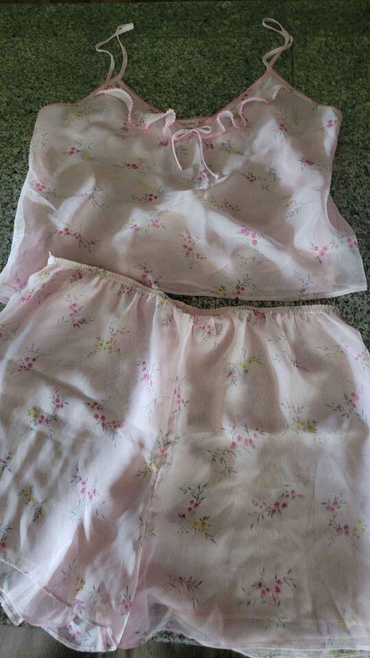 Womens size XL Pink Sheer pajama Set | eBay