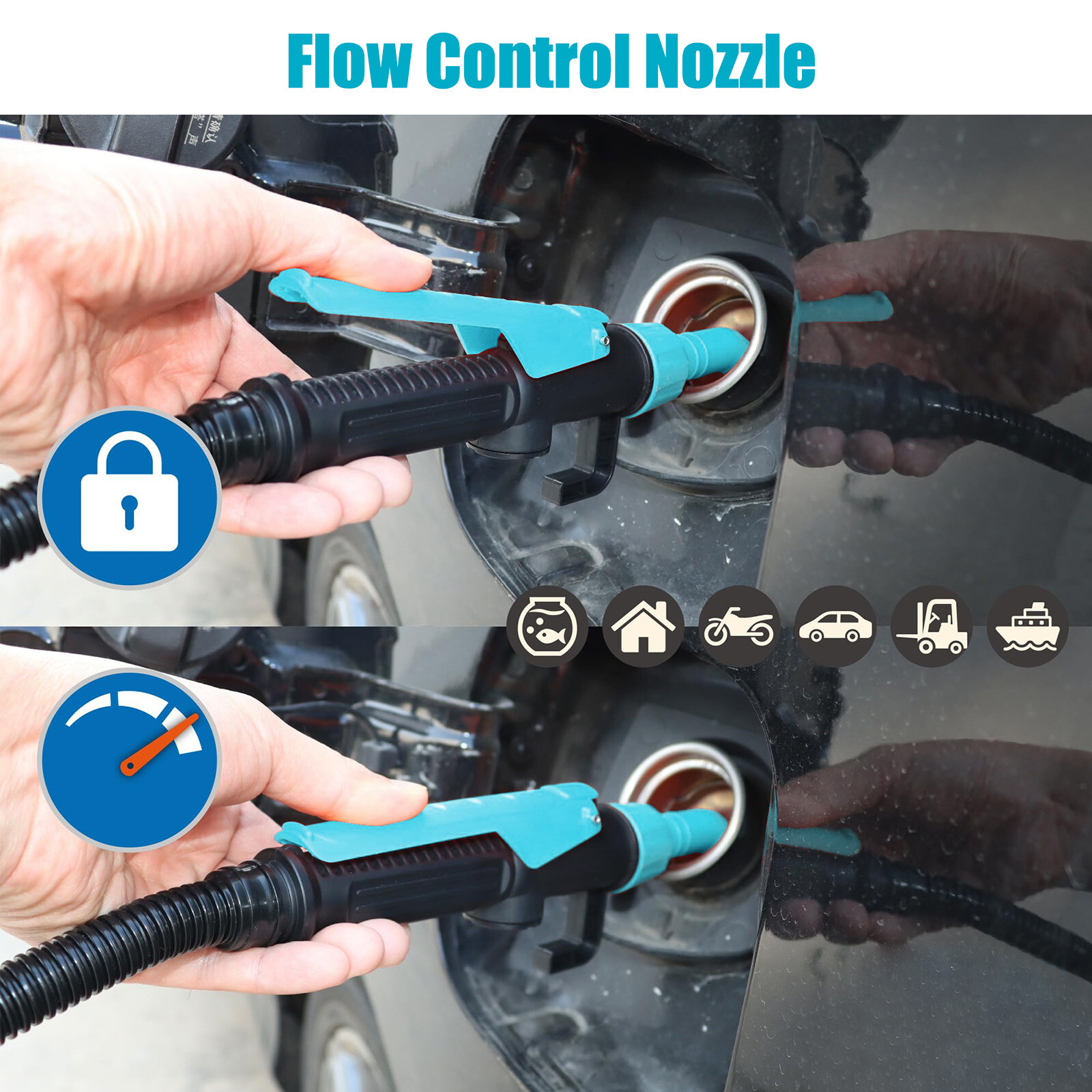 Liquid Transfer Siphon Pump 2.4 GPM Battery Powered For Gasoline Oil ...