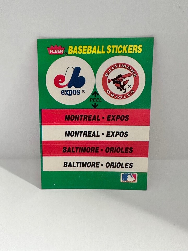 1988 Fleer Baseball TEAM Logo MLB Stickers | eBay