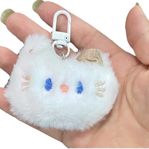 Cartoon Plush Kitten Key Chain Cat Doll Pendant Key Ring Charms Car Bag ...