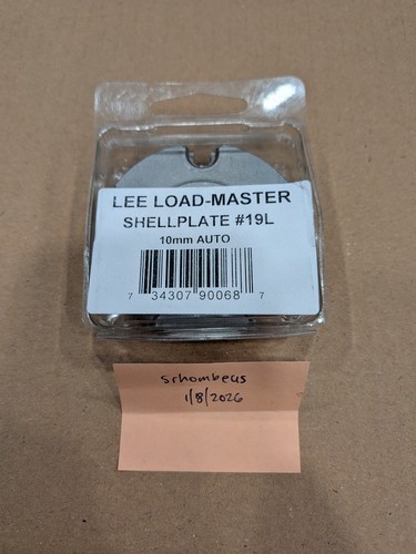 Lee 90068 Load Master LM Shell Plate #19L 10mm auto | eBay