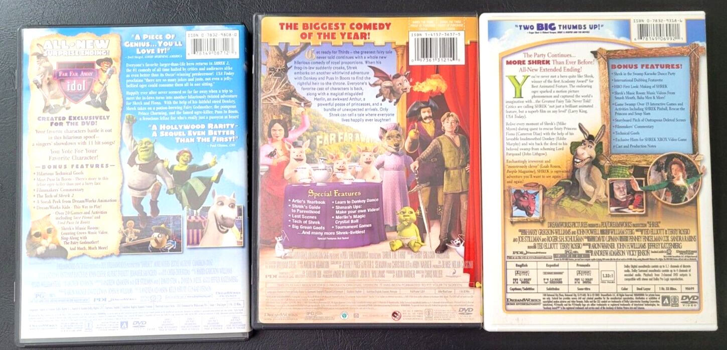 The Shrek Trilogy (DVD, 2007, Multiple Disc Set) Mike Myers | eBay
