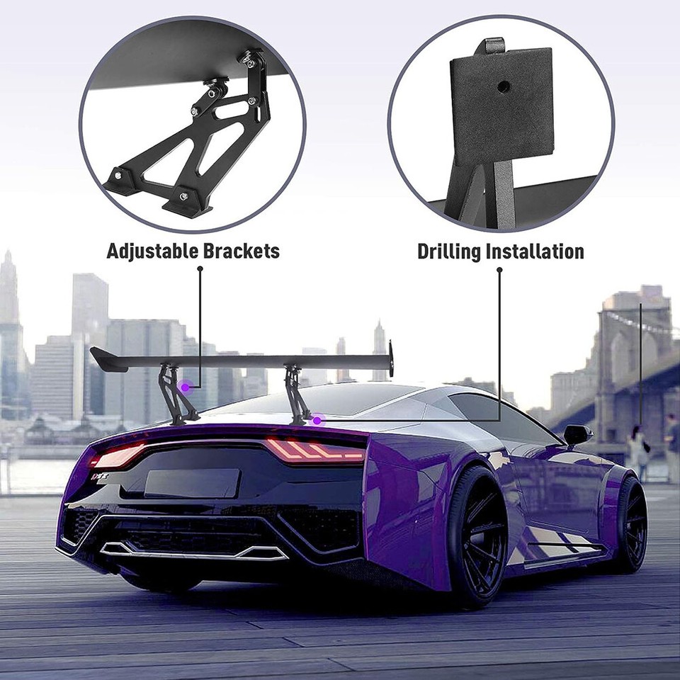 GLOSS Rear Trunk Spoiler Wing GT Style Adjust Bracket for Porsche 718 ...