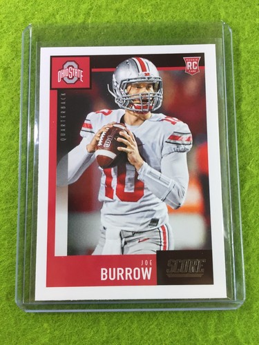 JOE BURROW ROOKIE CARD JERSEY #10 OHIO STATE RC LSU 2020 Panini Score ...