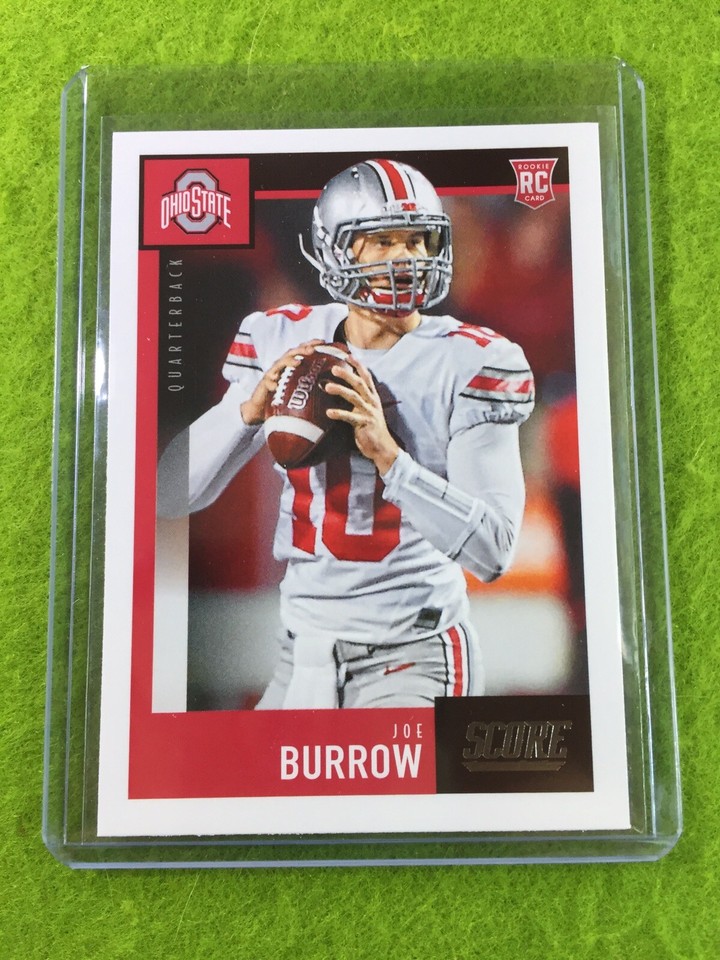 JOE BURROW ROOKIE CARD JERSEY #10 OHIO STATE RC LSU 2020 Panini Score ...