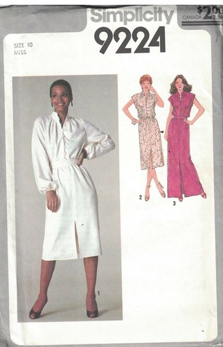 9224 Vintage Simplicity Sewing Pattern Misses Pullover Dress Belt OOP ...