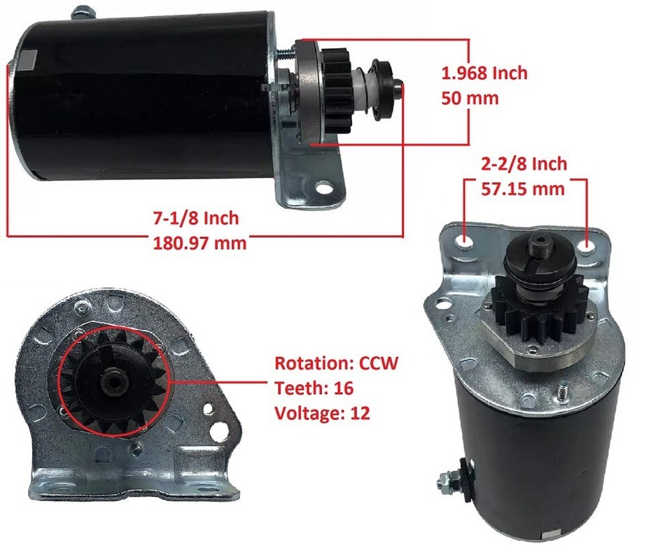 Starter Motor for Cub Cadet LT1022 LT1024 GT1222 Briggs & Stratton 22HP ...