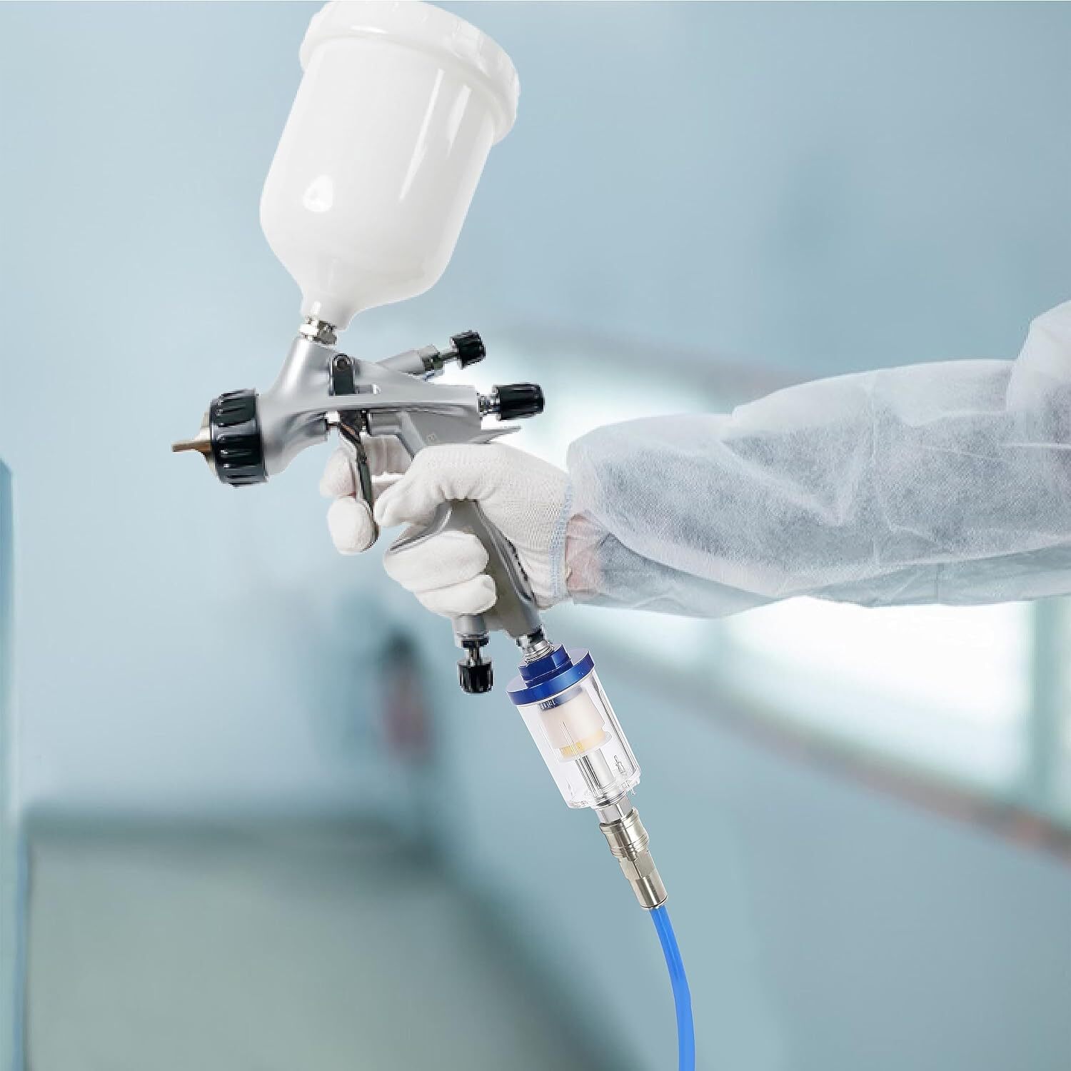 RLECS Air Line Water and Oil Separator 1/4 in NPT - Moisture Trap ...