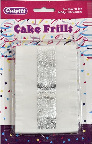 CHRISTMAS BIRTHDAY CAKE FRILLS Culpitt Banding Ribbon Star Holly All ...