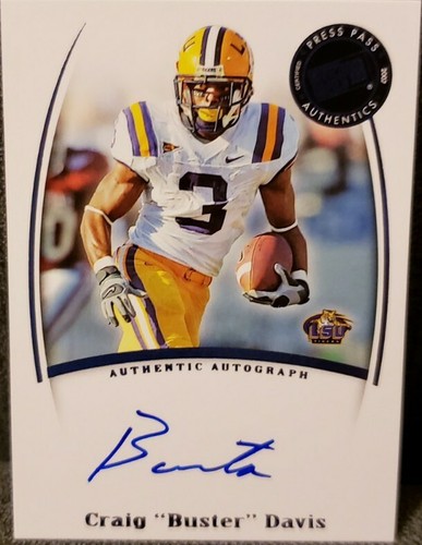 CRAIG "BUSTER" DAVIS 2007 Press Pass Legends RC NICKNAME INSCRIPTION ...