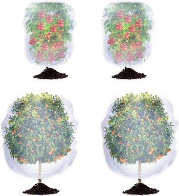 4 Packs Garden Netting 2 Size Bird Net for Blueberry Bushes Plant ...