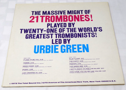 Jazz Urbie Green 21 Trombones Quadraphonic Project 3 PR5024QD Hype GF ...