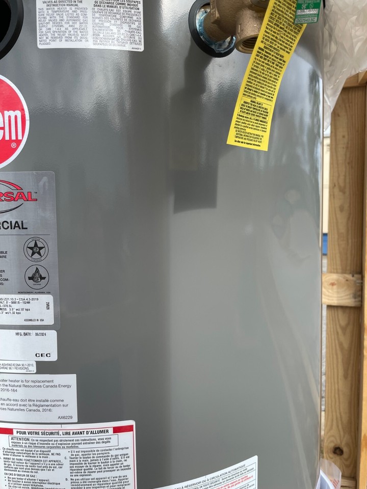 NEW Rheem Universal Heavy Duty Natural Gas Commercial Water Heater G100 ...