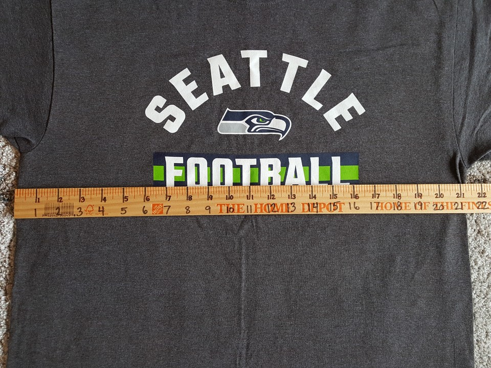 Seattle Seahawks Logo Mens T Shirt Large EUC NFL Football Gray INV2759 ...