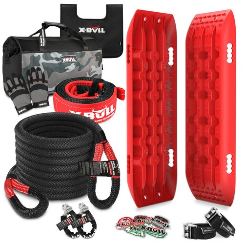 Recovery Kit Kinetic Recovery Rope With 2PCS Recovery Tracks Gen2.0 Red ...