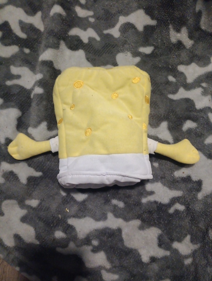 SPONGEBOB SQUARE PANTS SPONGEBOB 8" PUPPET PLUSH SOFT TOY 2004 VIACOM ...
