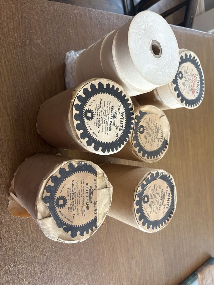 30 rolls Size GG Vintage National Cash Register Receipt Paper | eBay