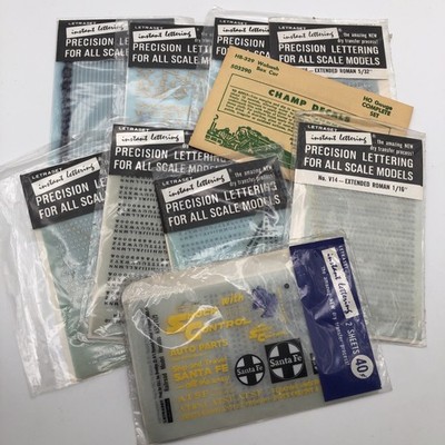 Letraset Instant Lettering Railroad Scale Model Decal Transfer Sheet ...