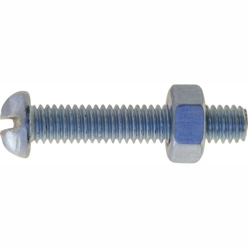 BA Machine Screws with Nuts 2BA, 4BA, 6BA Slotted Round Head | eBay