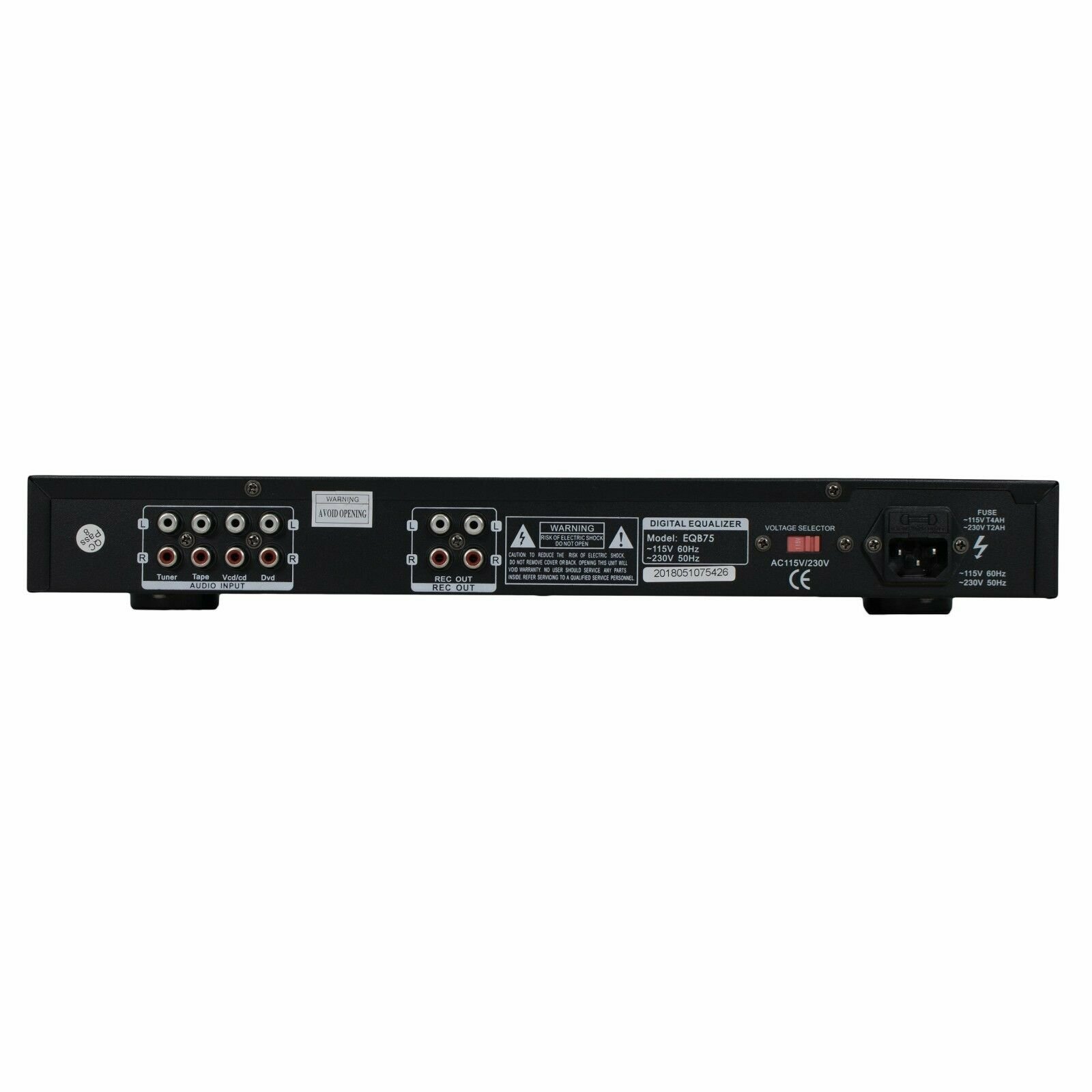 EMB EQB75 19 inch Rack Mount Dual 10 Band 4 Input Stereo Spectrum ...