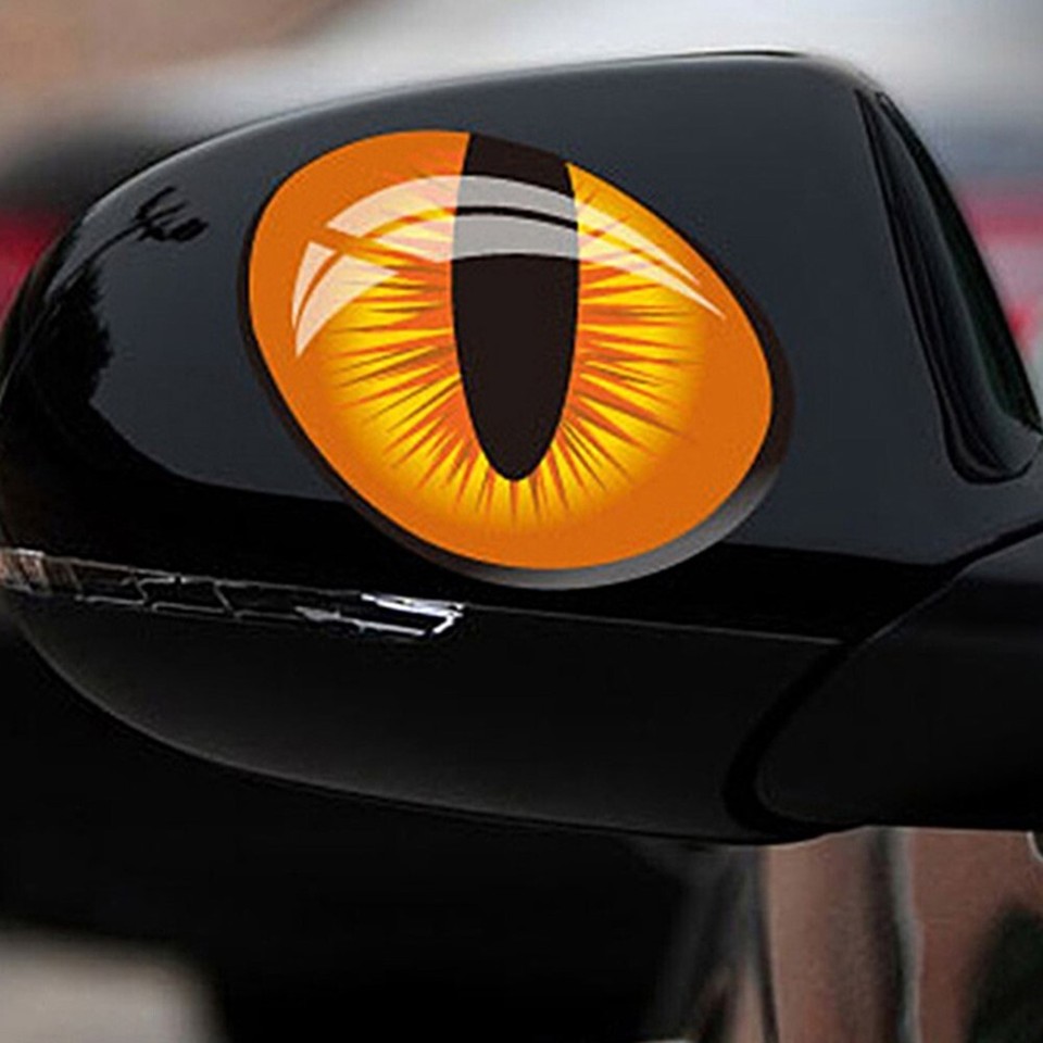 2PCs 3D Vinyl Decal Car Styling sticker Cat Eyes Car Stickers Car DIY ...