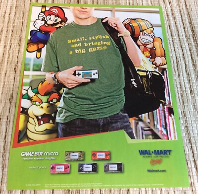 Gameboy Micro Small Nintendo Print Ad Poster 8.5x11 Art (Frame Not ...