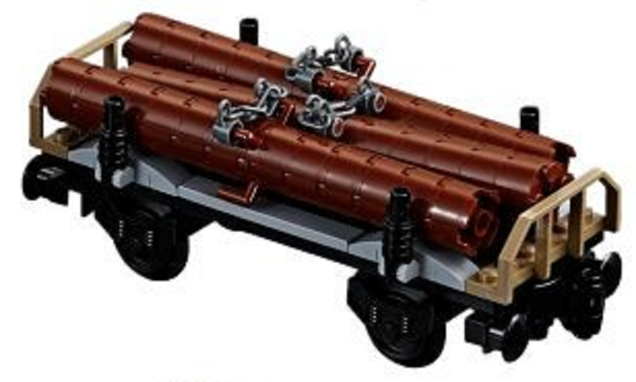 LEGO Cargo Train 60198 Log Wagon Carriage coupling magnetic buffer ...