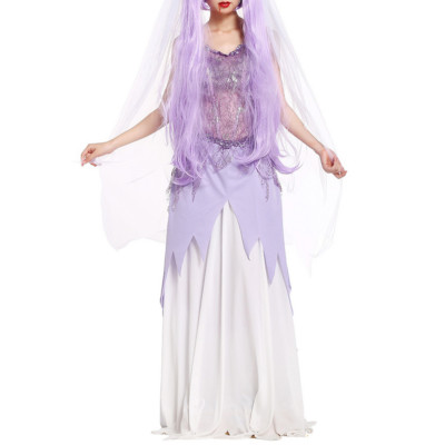 PP Halloween Ladies Wedding Girls Ghost Bride Zombie Costume Dress ...
