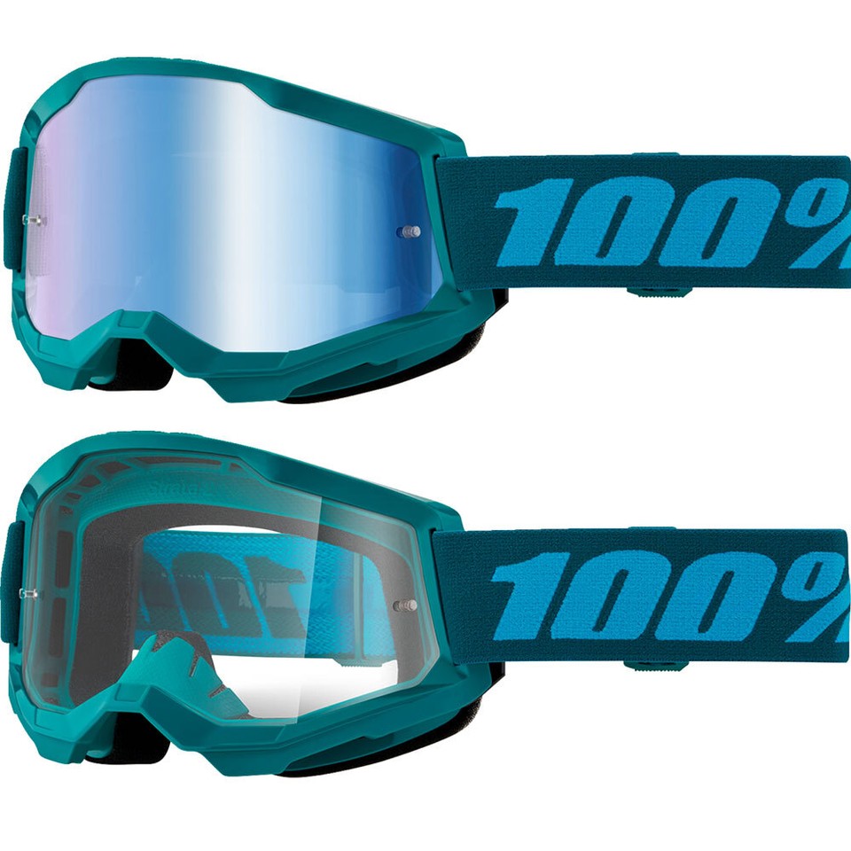 100% STRATA 2.0 Goggles Off-Road Motocross Goggles MTB Quad 100 Percent ...