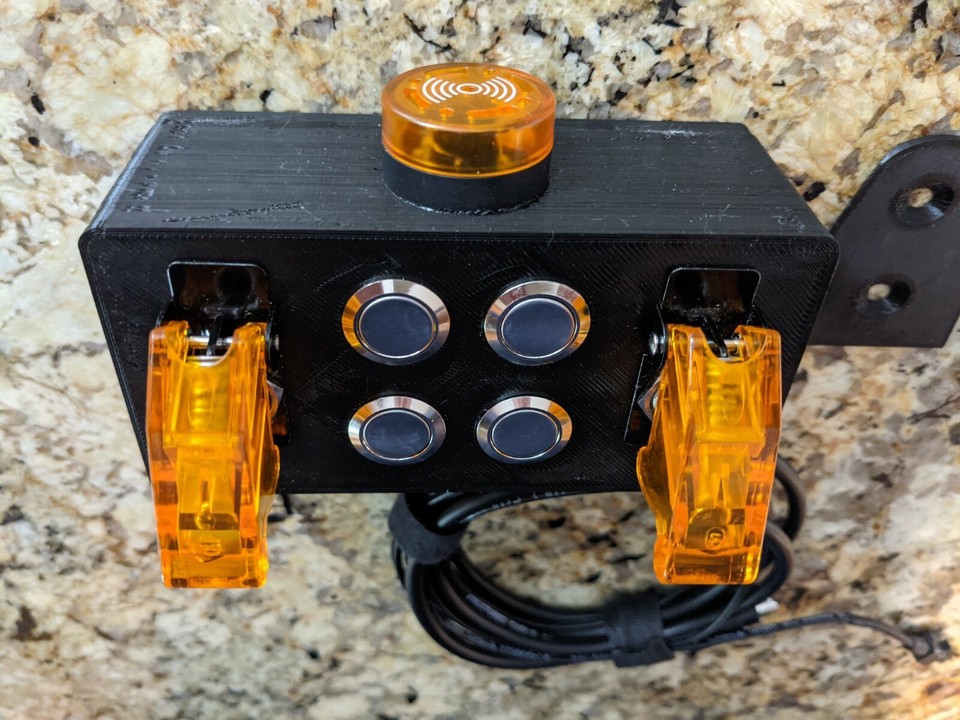 2x Covered Toggle 4x Push switch Apex Neptune breakout box with 24VDC ...